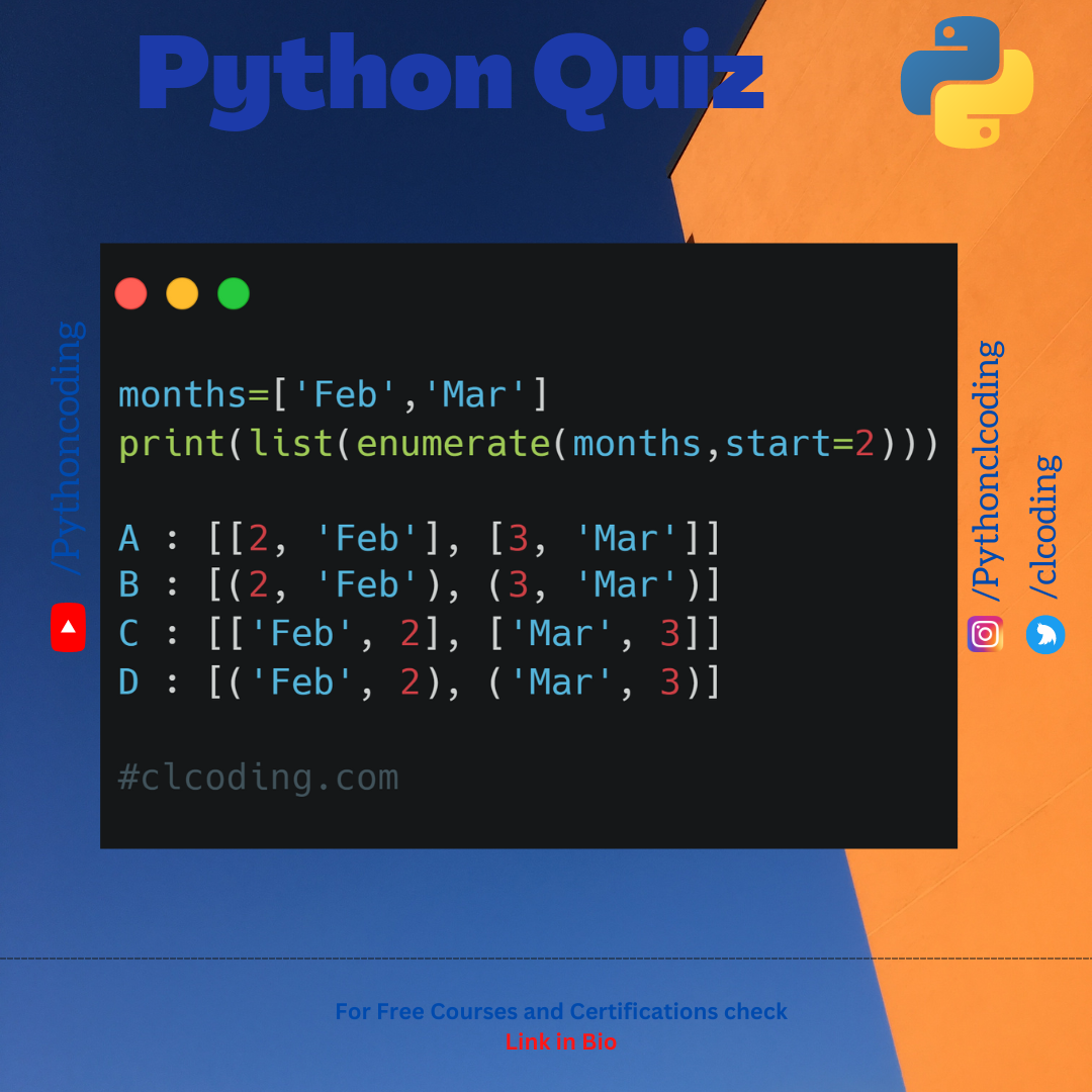 Python Quiz Day 40 What Is The Output Of Following Code ~ Computer Languages Clcoding